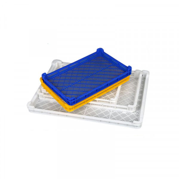 White Plastic Perforated Stackable Pasta Drying Tray