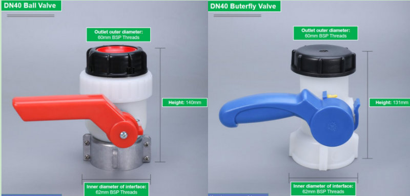IBC tote valves size