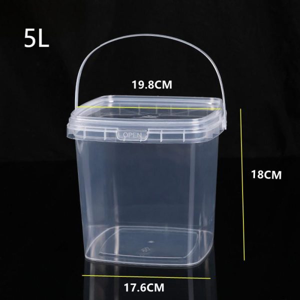 plastic square buckets plastic pails high quality free sample